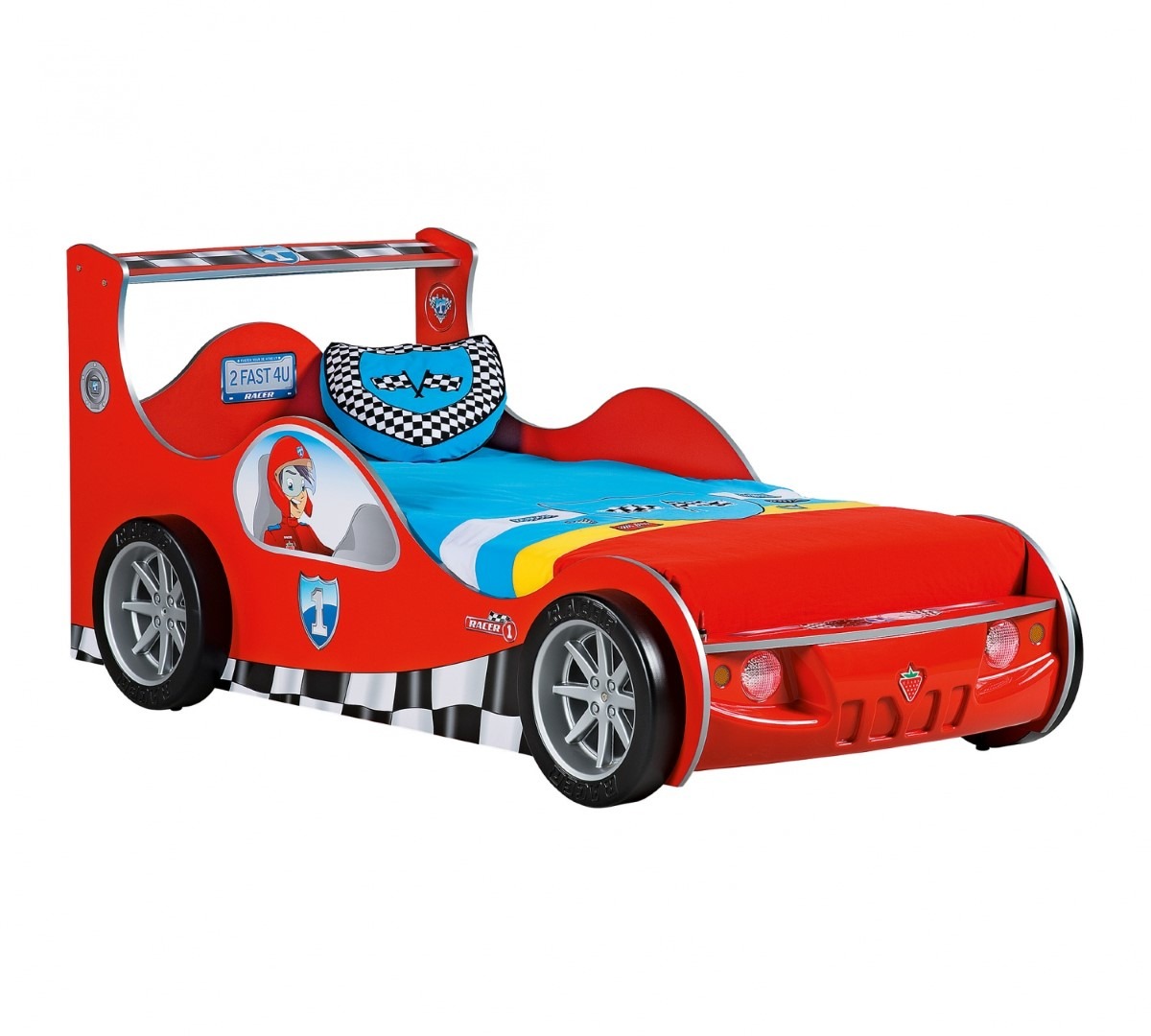 Racer מיטת מכונית | דרים לנד - חדרי ילדים ותינוקות רהיטים מעוצבים לילדים